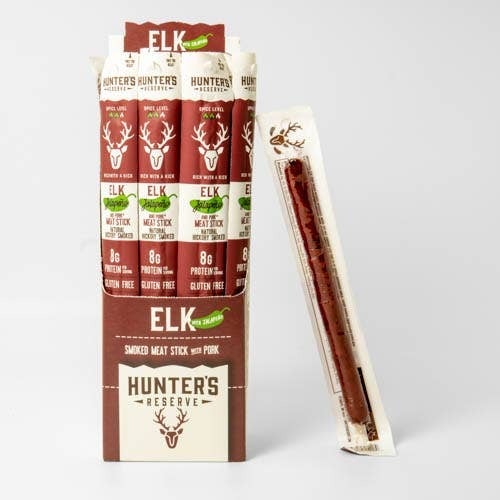 Elk Jalapeño Meat Sticks - 24 Pack | Wheat and Vine LLC